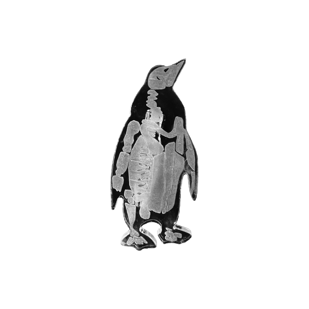 Broşă "Penguin X-RAY" – ANATOMIKA