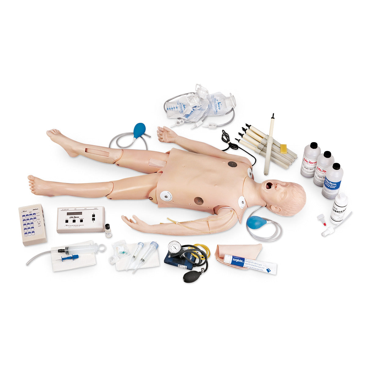 Manechin copil Deluxe CRiSis™ cu simulator ECG – ANATOMIKA